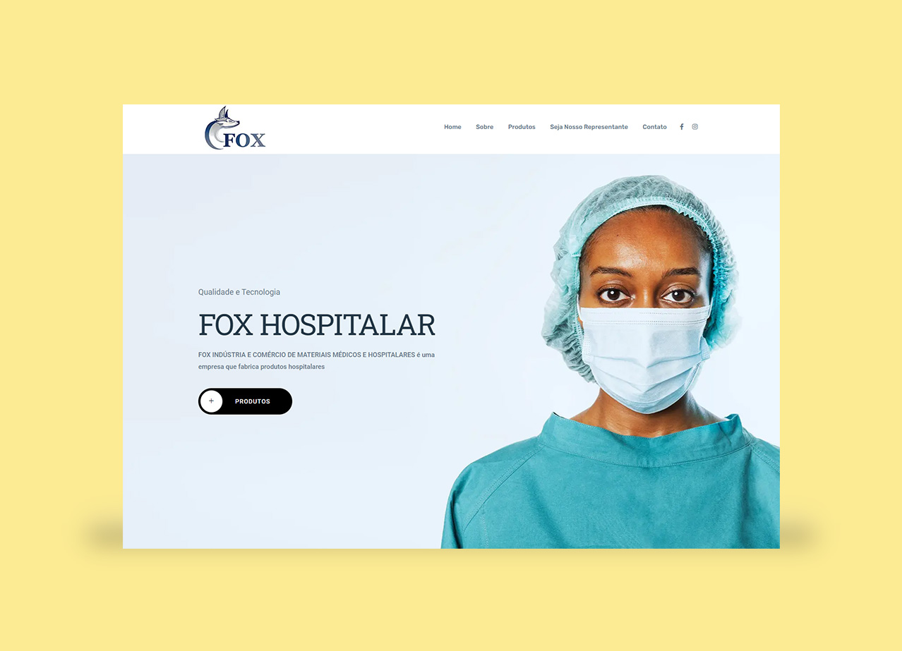 Website Fox Hospitalar – Musafa Comunicação